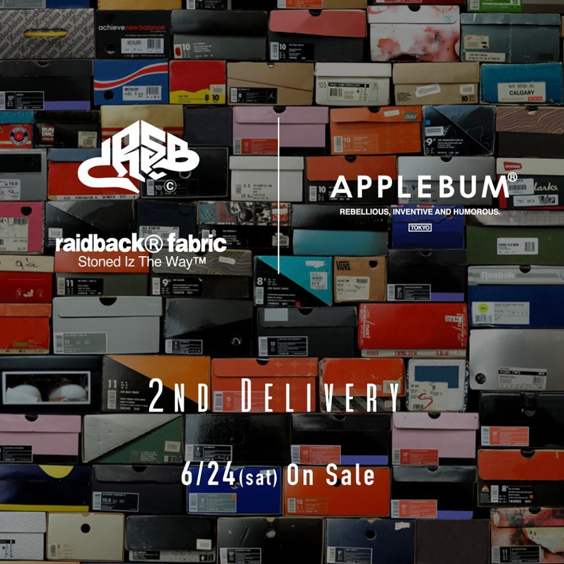 APPLEBUM × CRSB raidback fabric "New Arrival" – BLACK STORE