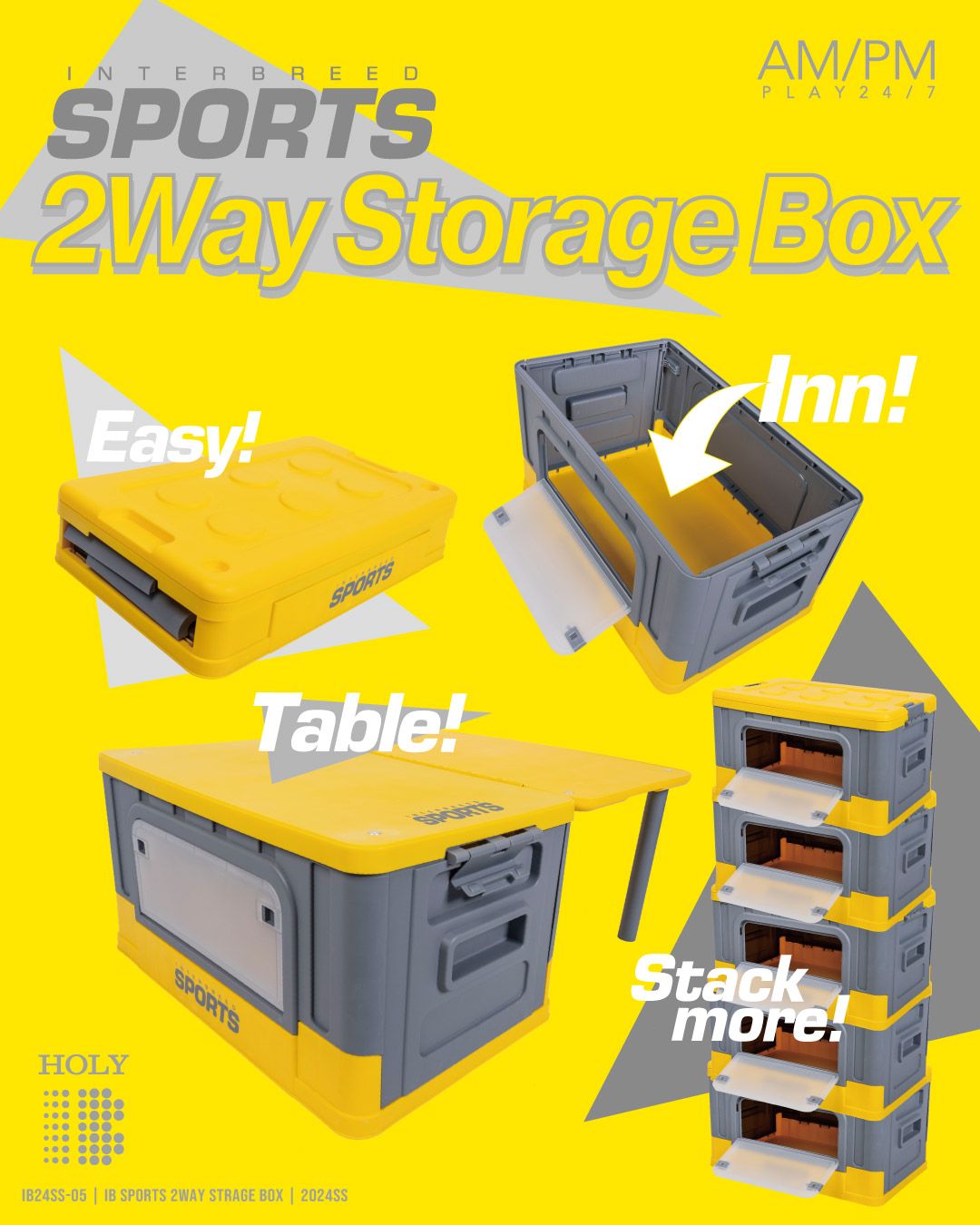 INTERBREED 2024 Delivery "SPORTS 2Way Storage Box” – BLACK STORE